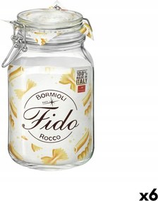Průhledný Zavařovací Sklenice Bormioli Rocco Fido (6 Kusů