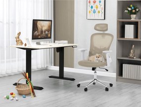 Ergonomická kancelářská židle EMILIE - béžová síťovina