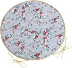 Bellatex Sedák DITA kulatý hladký průměr 40 cm Kvítí Šedá