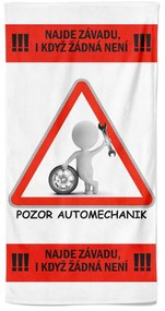 Osuška Pozor automechanik (Velikost osušky: 70x140cm)