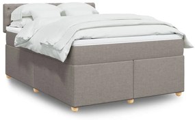 Box spring postel s matrací taupe 140x200 cm textil 3289014