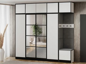 Šatní skříň s nástavcem EDEN 15 bílý + šedý