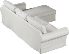 Potah na pohovku IKEA Ektorp 2-místná s lenoškou barva krémová látka pletený vzor