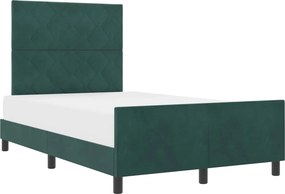 Postel s boxspringem s čelo Tmavě zelená 120 x 200 cm samet 3345002