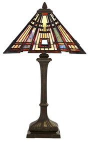 Stolní lampa Classic Craftsman v designu Tiffany