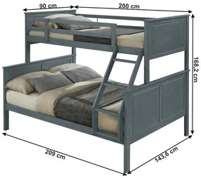 Rozložitelná patrová postel NEVIL Tempo Kondela