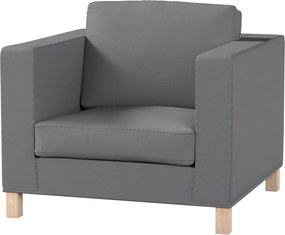 Potah na křesko IKEA Karlanda, krátký barva šedá látka pletený vzor