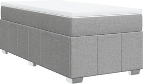 Box spring postel s matrací světle šedá 80 x 200 cm textil 3285428