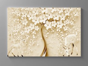 Liox Obraz zlatý kvetoucí strom Rozměr: 60 x 40 cm