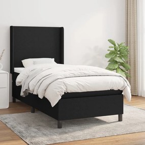 Box spring postel s matrací černá 80 x 200 cm textil 3131227