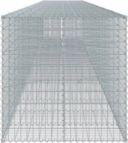 Gabionový koš s víkem 950 x 100 x 100 cm pozinkované železo 3295207