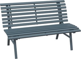 Outsunny 2-místná hliníková zahradní lavička, odolná vůči povětrnostním vlivům, nábytek odolný UV záření se slatkovým designem, parková lavička s nosn