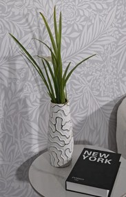 Váza Lia 29 cm bílá/zlatá