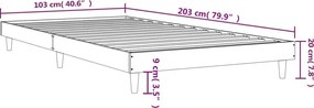 vidaXL Rám postele 100 x 200 cm kompozitní dřevo [832053] Barva: Betonová šedá