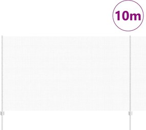 Svařovaná drátěná plotovina s tyčkami 10 x 1,4 m Stříbrná 3336334