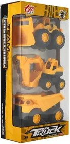 TEDDIES Stavební auta / 3 ks / 12 cm / Plast / Na volný chod