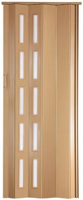 STANDOM - STANDOM Shrnovací dveře prosklené ST5 Olše, 123,5 cm