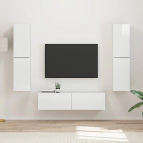 Sestava TV skříněk 6 ks Vysoce lesklá bílá Kompozitní dřevo 3409127