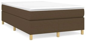 Box spring postel s matrací tmavě hnědá 120x190 cm textil 3269693