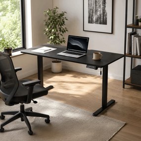 Ergonomický psací stůl ELTON - regulace výšky / dekor carbon