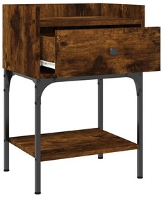 Noční stolek kouřový dub 40,5 x 31 x 60 cm kompozitní dřevo