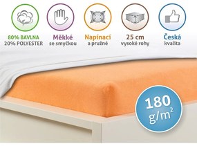 B.E.S. - Petrovice, s.r.o. Prostěradlo Froté PERFECT - Lososová 90 x 200