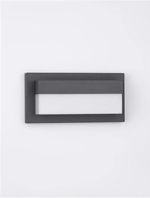 NV 9060204 Venkovní nástěnné svítidlo LETO černý hliník akrylový difuzor LED 18W 3000K 220-240V 120st. IP65 - NOVA LUCE