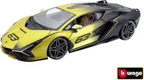 Kovový model bburago 1:18 top lamborghini sian fkp 37 yelow