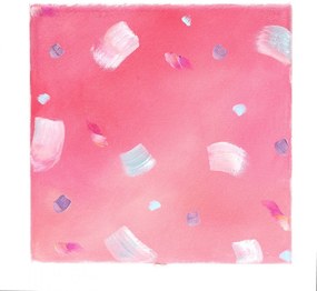 Obraz Abstract 08 by FUENTES LUCIO, růžový, 20 x 20 cm