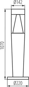 Sloupkové svítidlo Kanlux INVO TR 107-O-GR GU10 IP54 grafit 29177