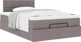 Osmanský rám postele s matrací taupe 120x190cm textil 3311446