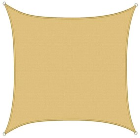 Sluneční plachta, čtyřúhelníková, 3,6 m, polyethylen, béžová