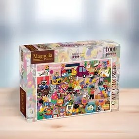 MAGNOLIA Puzzle Kočičí dav / 1000 dílků / 68 x 48 cm