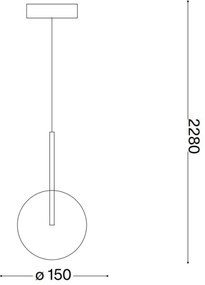 Ideal Lux - LED Lustr na lanku EQUINOXE 1xG4/2W/230V pr. 15 cm mosaz/kouřová