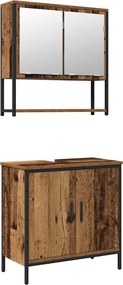 Sada koupelnového nábytku 2 ks Hnědá 60 x 30 x 60 cm 3334322