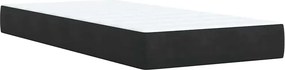 Box spring postel s matrací černá 90x200 cm samet 3287634