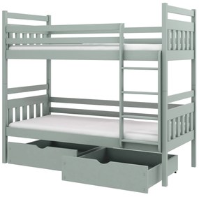 Dětská postel 90 cm ARAS (s roštem a úl. prostorem) (grafit). 1013427
