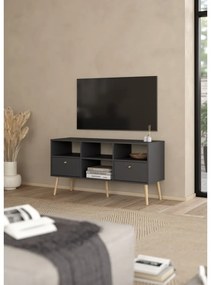 Antracitový TV stolek 117x61 cm Bodo – Tvilum