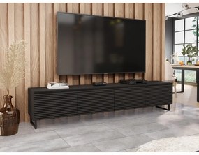 TV stolek/skříňka Kotoni 200, Barva: Černý grafit/Černá