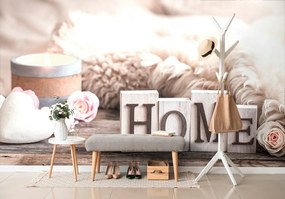 Samolepící fototapeta zátiší s nápisem Home