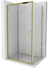 Mexen Apia rozsouvací sprchový kout 105 x 90 cm, Průhledné, Zlatá - 840-105-090-50-00