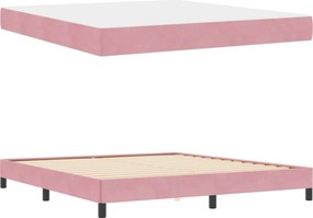 Postel s boxspringem s matrací Růžová 180 x 200 cm textil 3398712