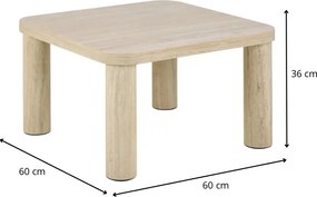 Konferenční stolek Solano 60 cm béžový travertin