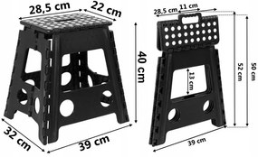 Skládací židle AMIGO černá velikost L