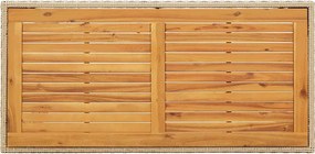 Zahradní stůl béžový 123x60x74 cm polyratan a masivní akácie 316797
