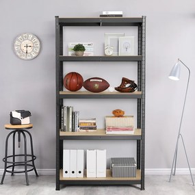 Zátěžový regál Yaheetech – Mod.9: 180 × 90 × 60 cm/875 kg černá (264515749188)