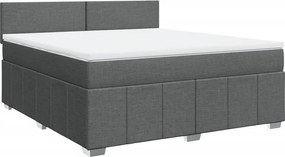 Box spring postel s matrací tmavě šedá 180x200 cm textil 3287141