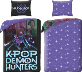 Ložní povlečení z mikrovlákna KPop Demon Hunters - HUNTR/X - motiv Battle Mode - 70x90 cm + 140x200 cm