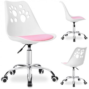 TZB Otočná židle Grover bílo-růžová