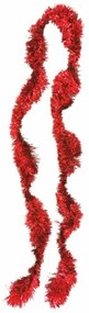 Vánoční dekorační girlanda, červená, jemné proužky, 2m